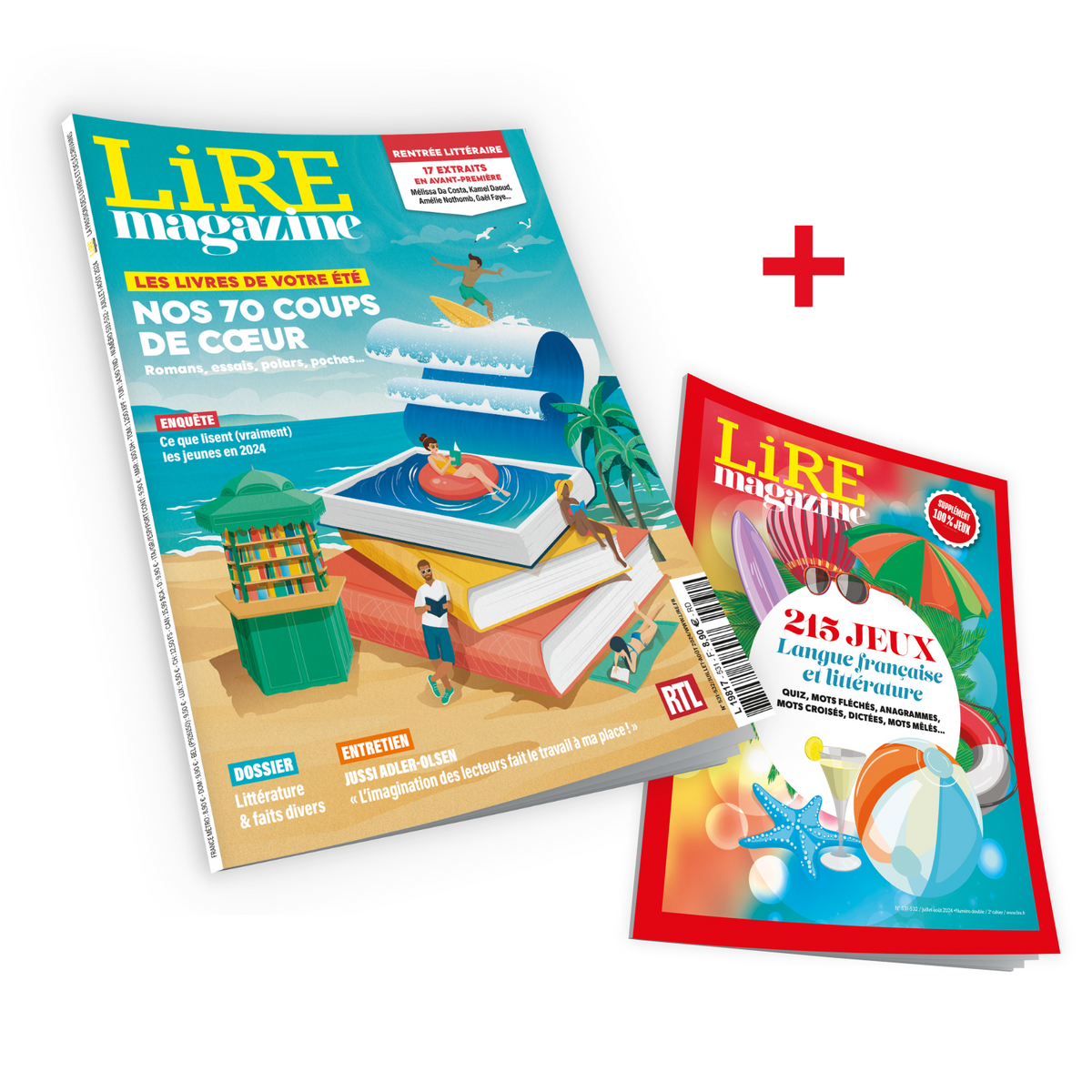 Lire Magazine n°531 / 532 - Les livres de votre été + 32 pages de jeux