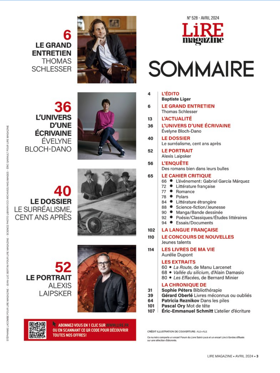 Lire Magazine n°528 - Le surréalisme 100 ans après - Avril 2024
