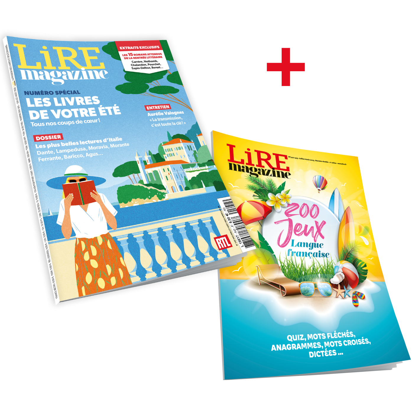 Lire Magazine n°542/543 - Les livres de votre été + 32 pages de jeux l